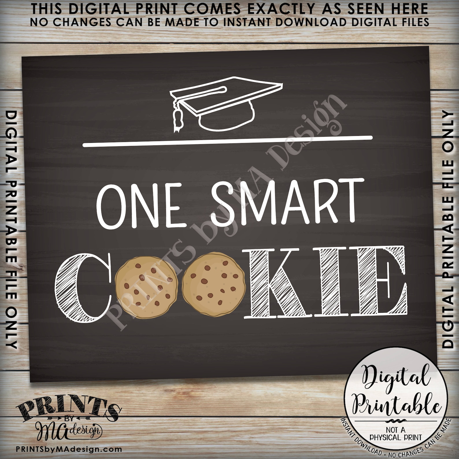 One Smart Cookie Sign Graduation Party Cookies Sweet Treat - Etsy