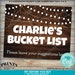 Editable Bucket List Sign, Share Your Suggestions Here, Custom ...