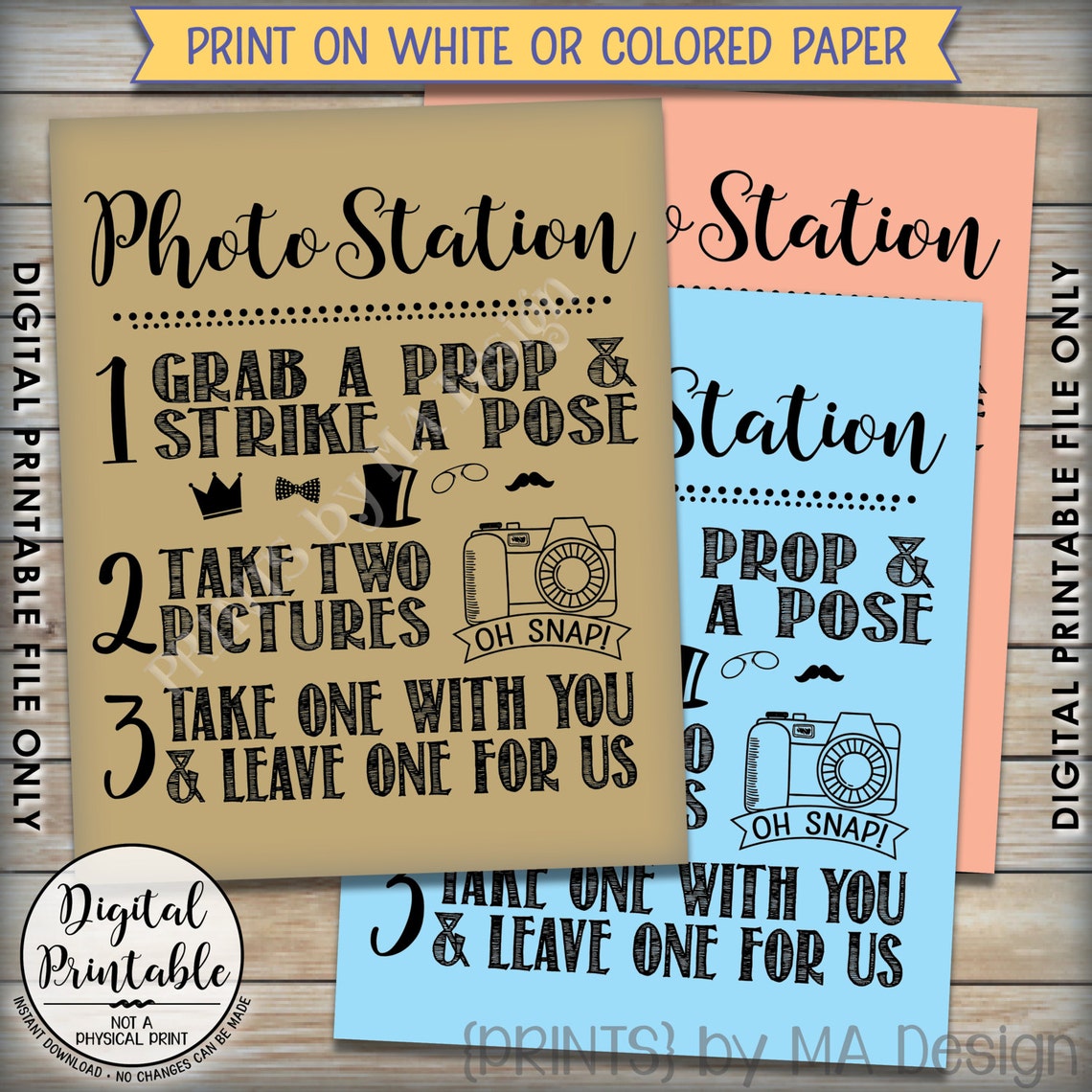 Photo Station Sign Take 2 Photos & Leave One for Us - Etsy