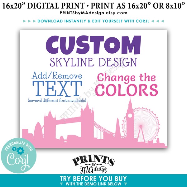 London Backdrop - Etsy