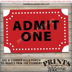 Admit One Carnival Ticket, Circus Ticket, Birthday Party, Halloween ...