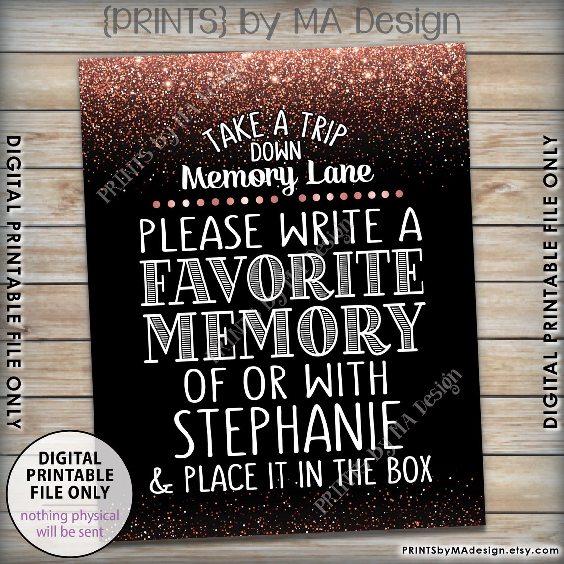 Share a Memory Sign Take a Trip Down Memory Lane & Share a | Etsy