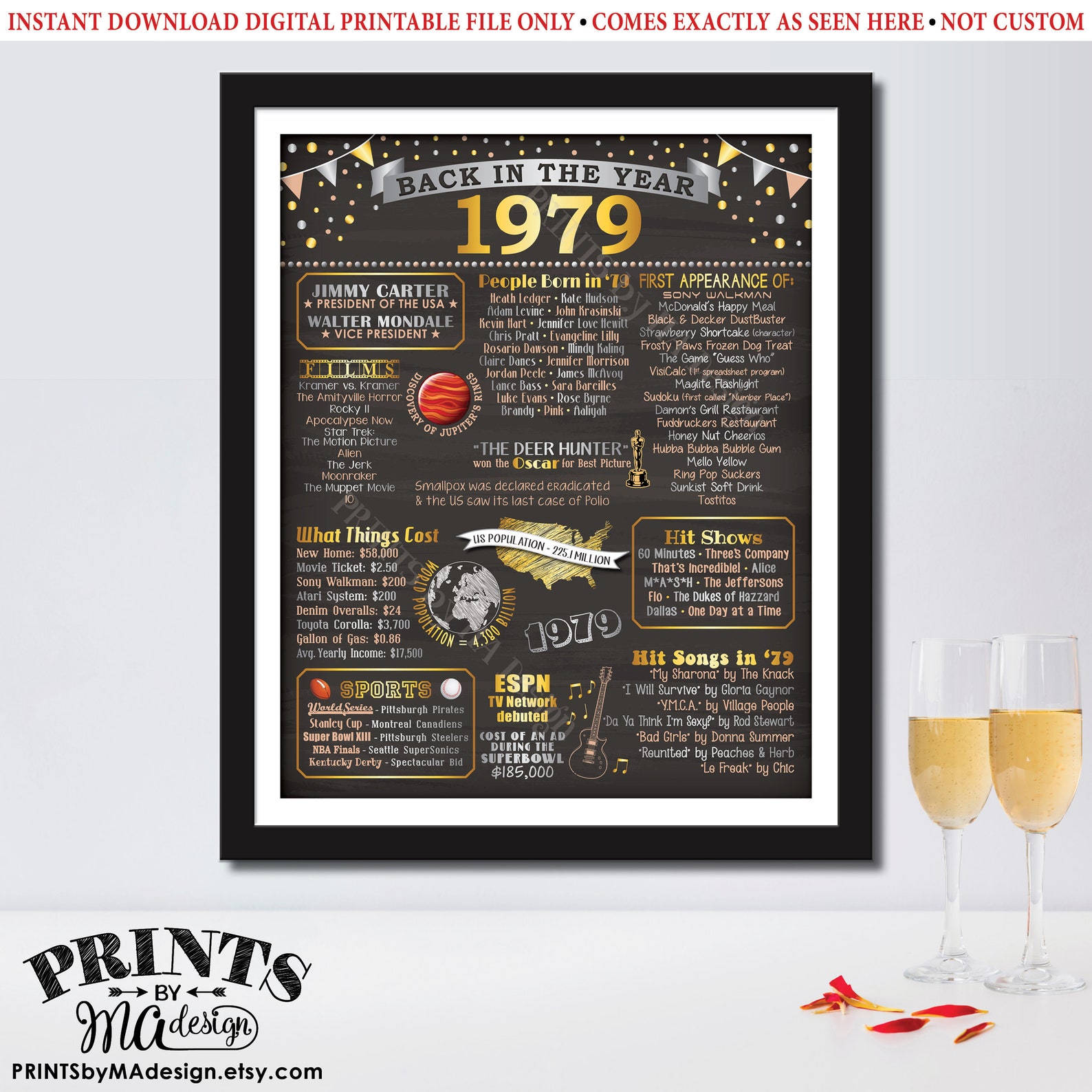 1979 Flashback Poster Flashback to 1979 USA History Back in - Etsy Canada