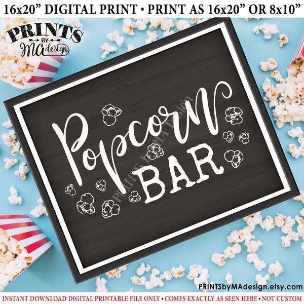 Printable Popcorn - Etsy