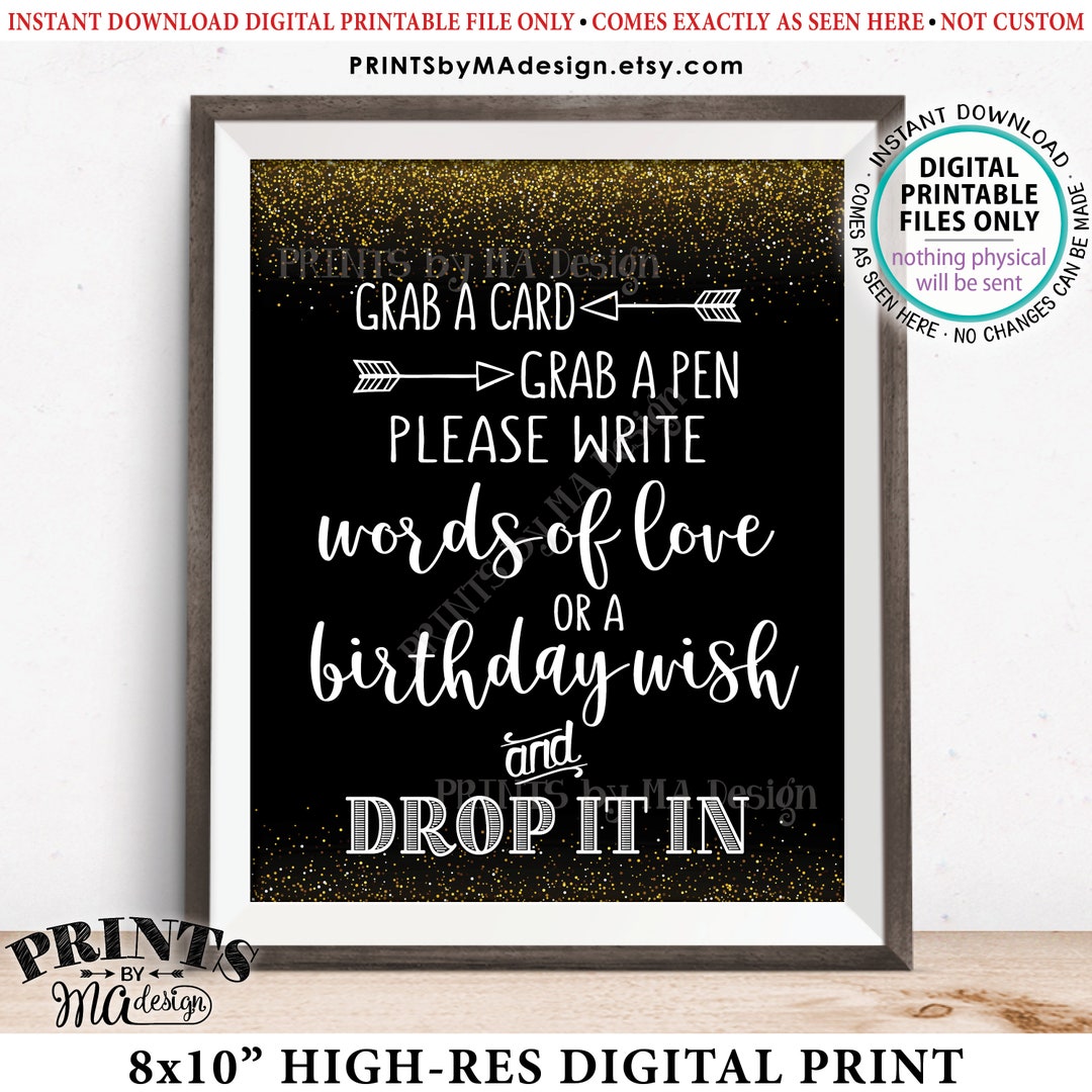 Write a Memory, Grab a Card Grab a Pen Write Words of Love or Birthday ...