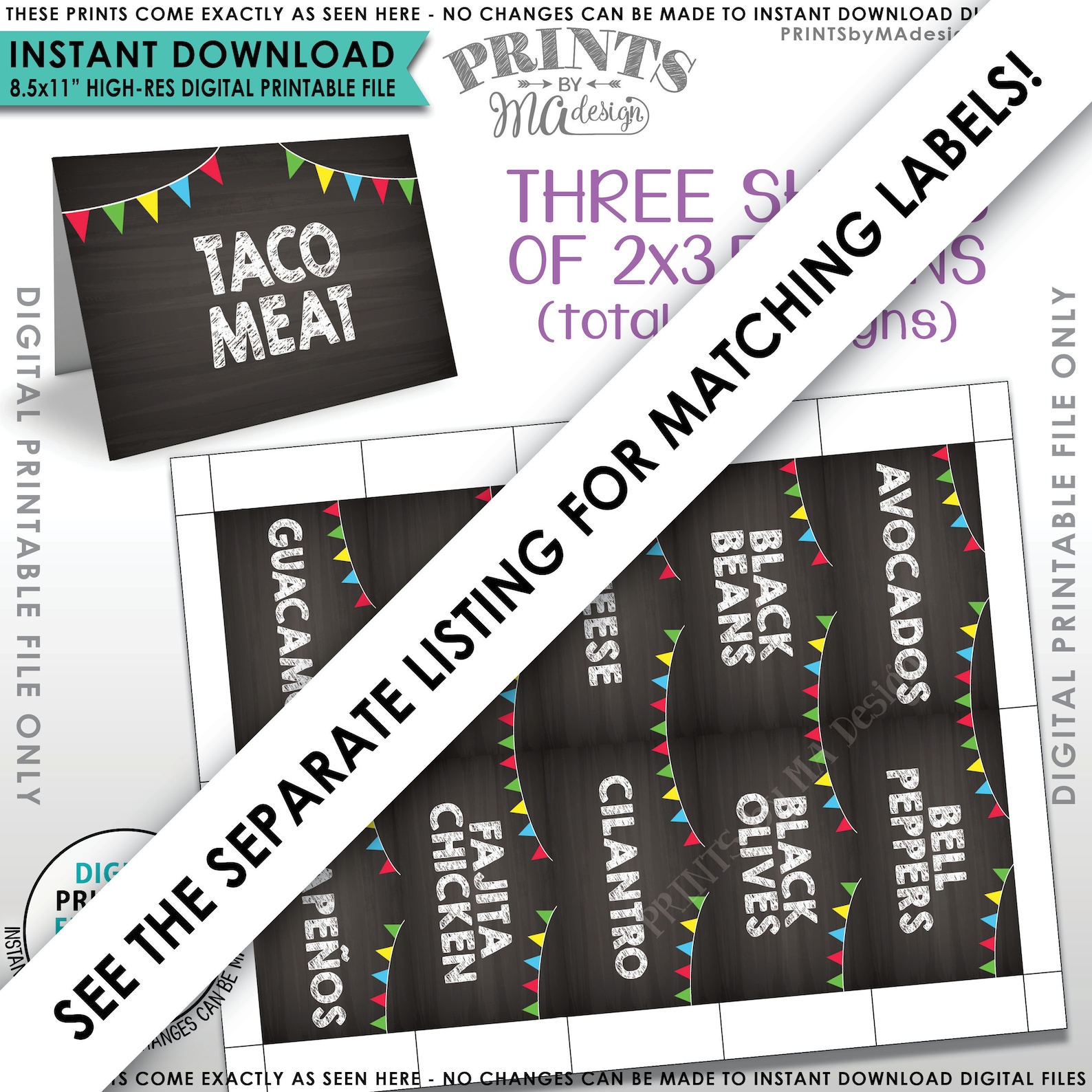 Walking Tacos Sign Taco Bar Taco Sign Cinco De Mayo Sweet - Etsy