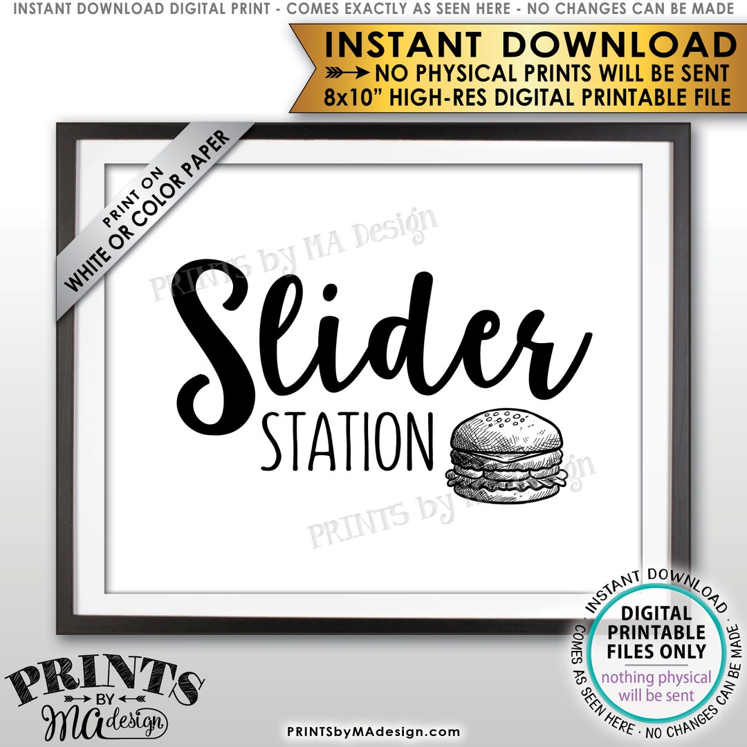 Slider Station Sign, Burger Bar Sign, Slider Bar Sign, Graduation ...