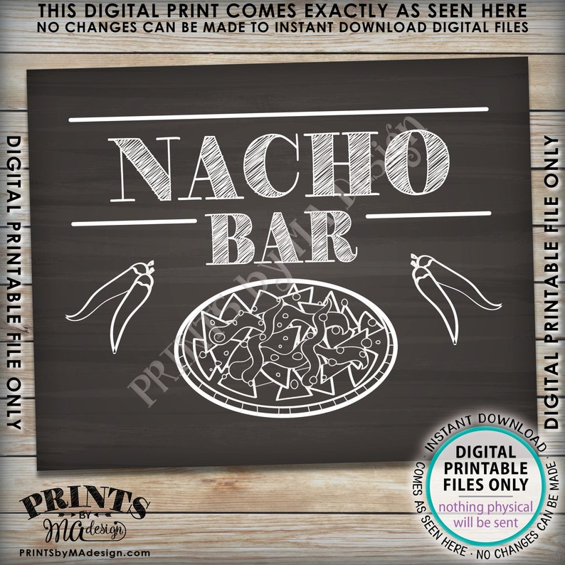 Nachos Sign Chips & Cheese Nacho Bar Sign Build Your Own | Etsy