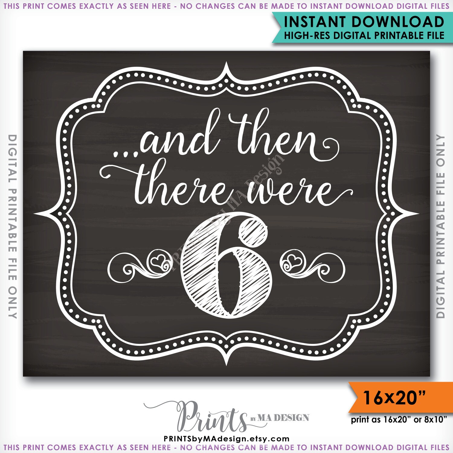 And then there were 6 Sign, There Were Six Pregnancy Announcement ...