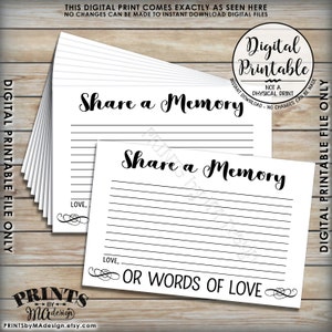 Share a Memory Card, Share Memories, Write a Memory, Please Leave a ...