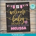 Editable Baby Shower Welcome Sign It's a Girl Pink - Etsy