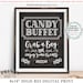Candy Buffet Sign Grab a Bag & Enjoy Some Treats Sign Candy | Etsy