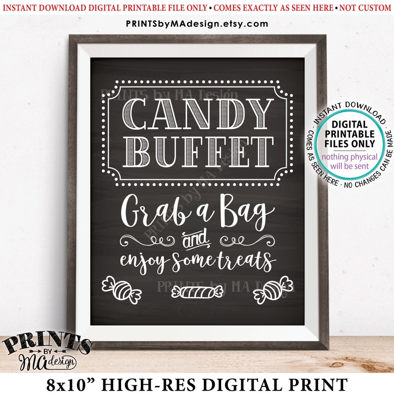 Candy Buffet Sign - Etsy