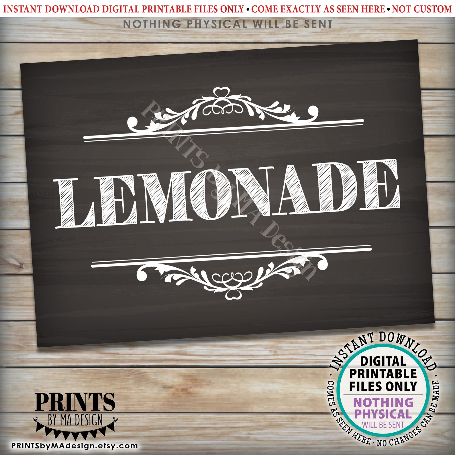 Cold Beverage Signs Drink Station Unsweet and Sweet Tea - Etsy