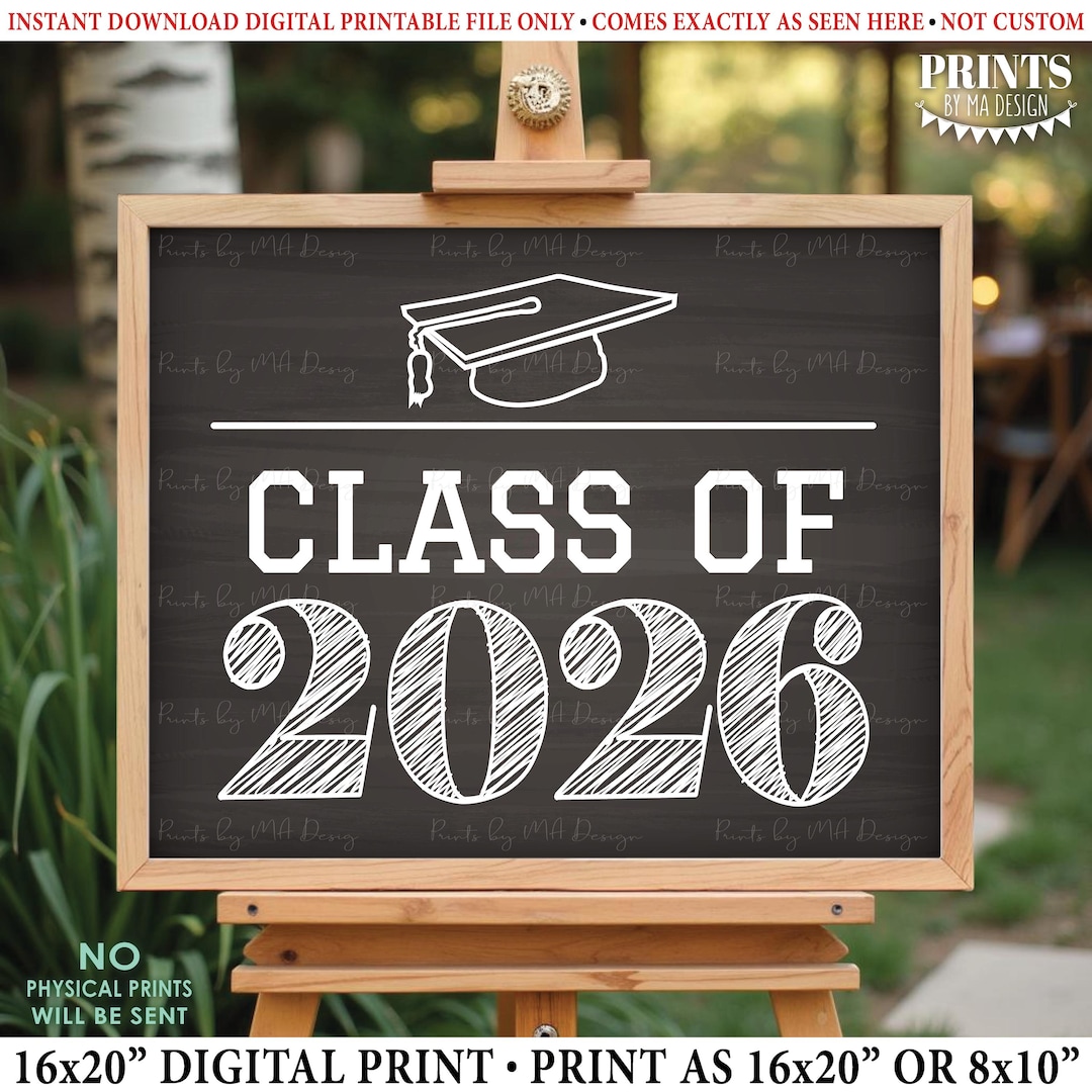 Class of 2026 Sign, High School Graduation in 2026, College Grad ...