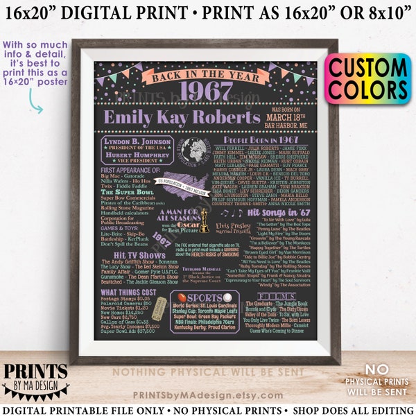 1967 Birthday Posters - Etsy
