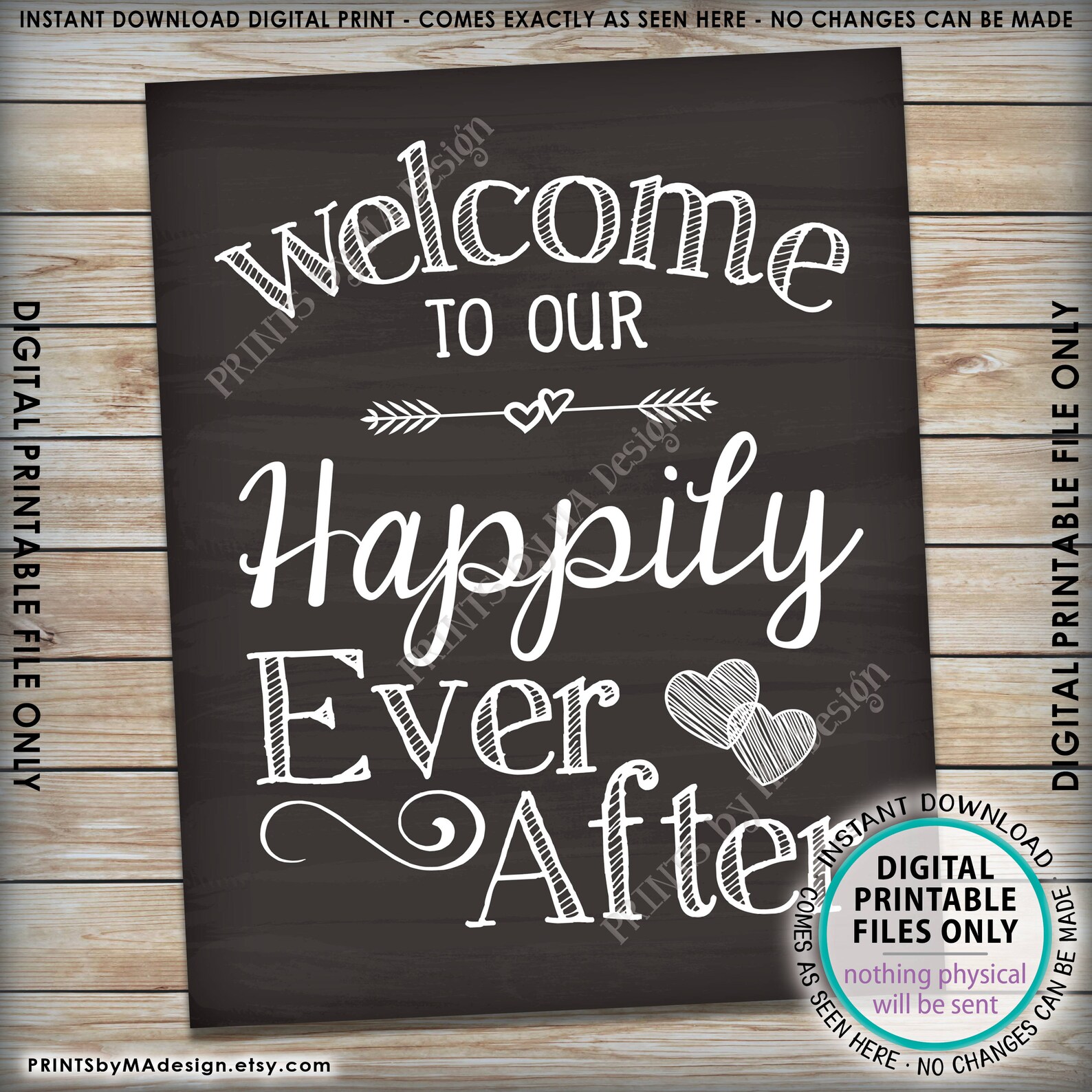 Welcome to Our Happily Ever After Wedding Sign Wedding - Etsy