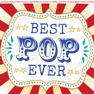 Best Pop Ever Sign, Popcorn, Carnival Father's Day Gift, Popcorn Favors ...