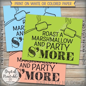 S'more Sign, Party Smore, Roast S'mores, Wedding, Birthday, Graduation ...