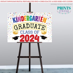Kindergarten Graduate Sign, Class of 2024 Kindergarten Graduation ...