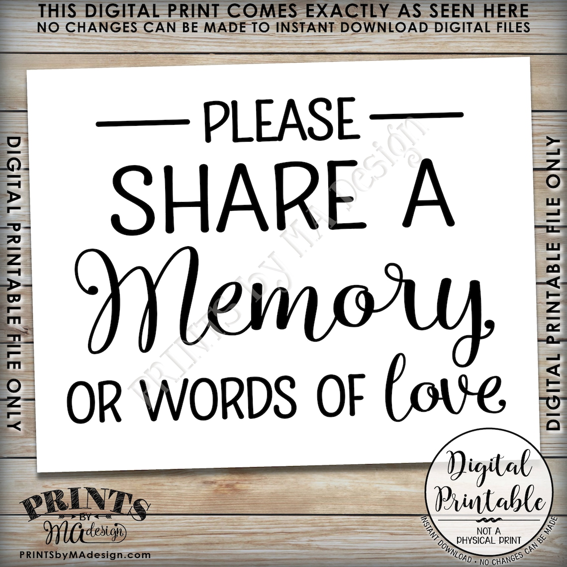 Share a Memory Sign, Share Memories, Please Write a Memory, Graduation ...