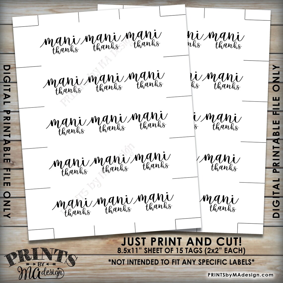 Mani Thanks Nail Polish Favor, Mani Pedi Thank You Gifts, Bridal Shower ...