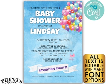 Up Baby Shower Invitation | Etsy