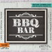 BBQ Bar Sign, Barbecue Sign, BBQ Sign, Cookout, Picnic, Cook Out Party ...