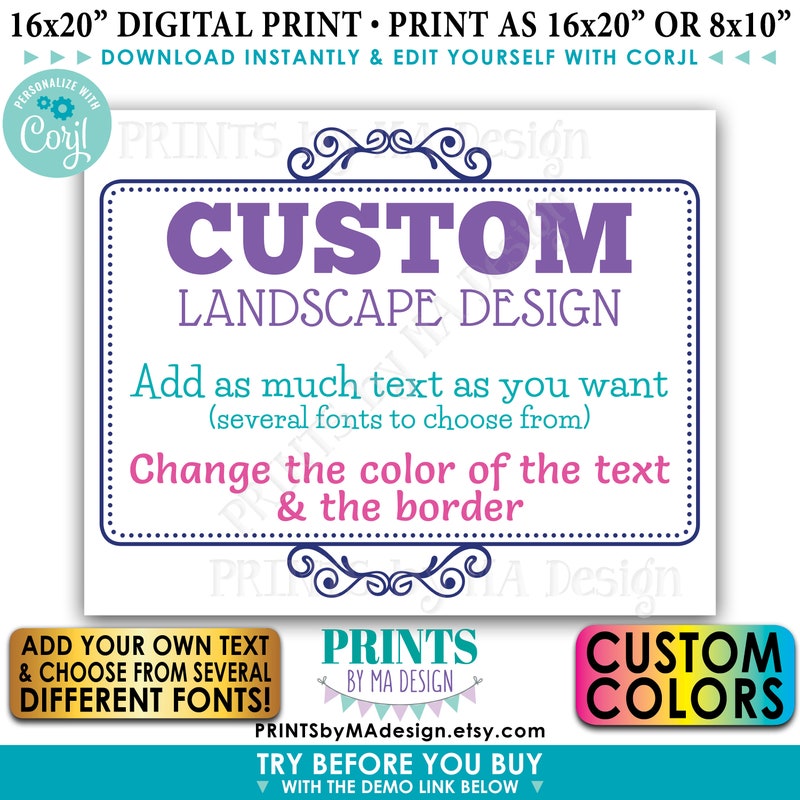 8x10 Printable Sign - Etsy