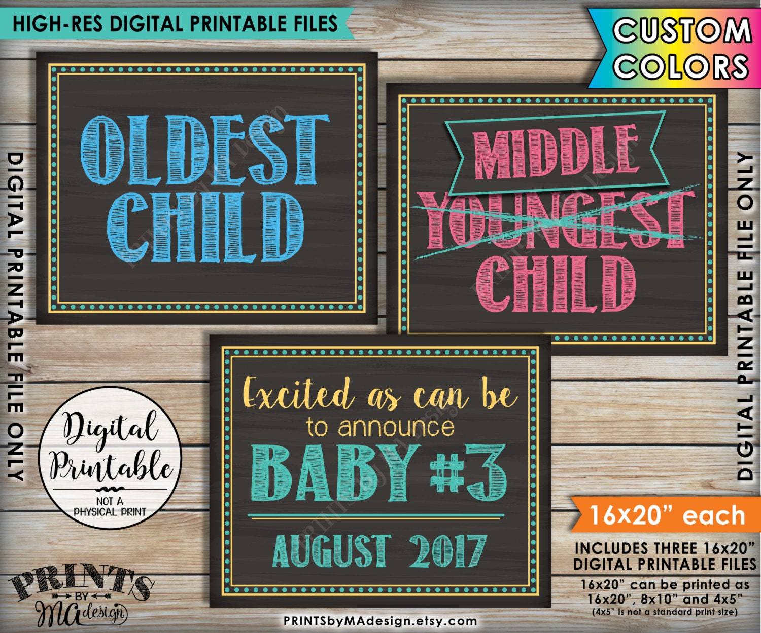 3rd Baby Pregnancy Announcement, Oldest Middle Youngest, Pregnant ...