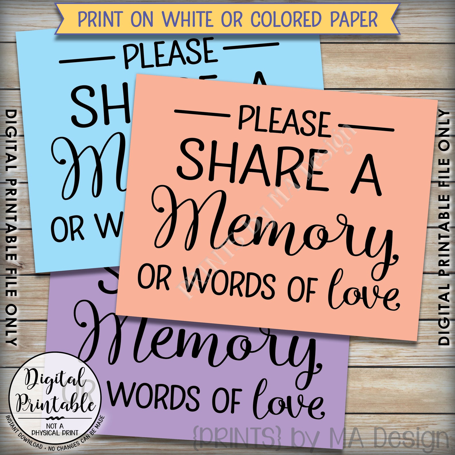 Share a Memory Sign Share Memories Please Write a Memory - Etsy