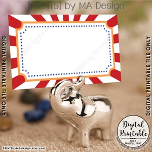 Carnival Theme Labels, Food Labels, Buffet Place Cards, Table Tent Menu ...