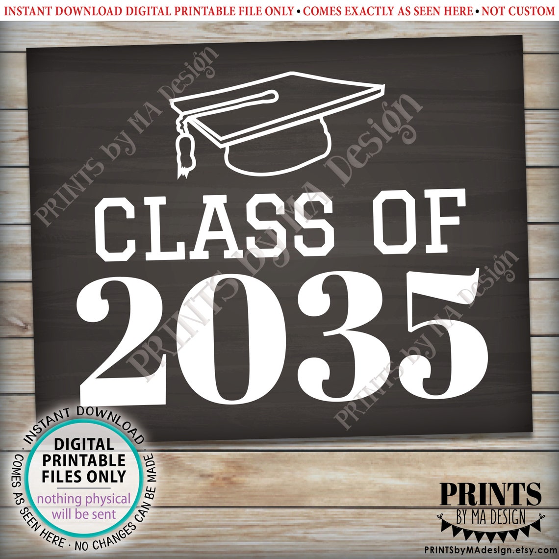 Class of 2035 Sign High School Graduation in 2035 PRINTABLE | Etsy