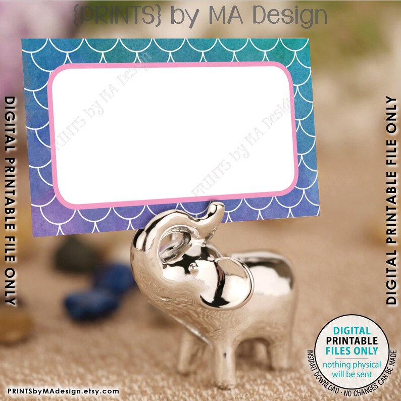 Mermaid Party Labels Food Labels Buffet Cards Table Tent | Etsy