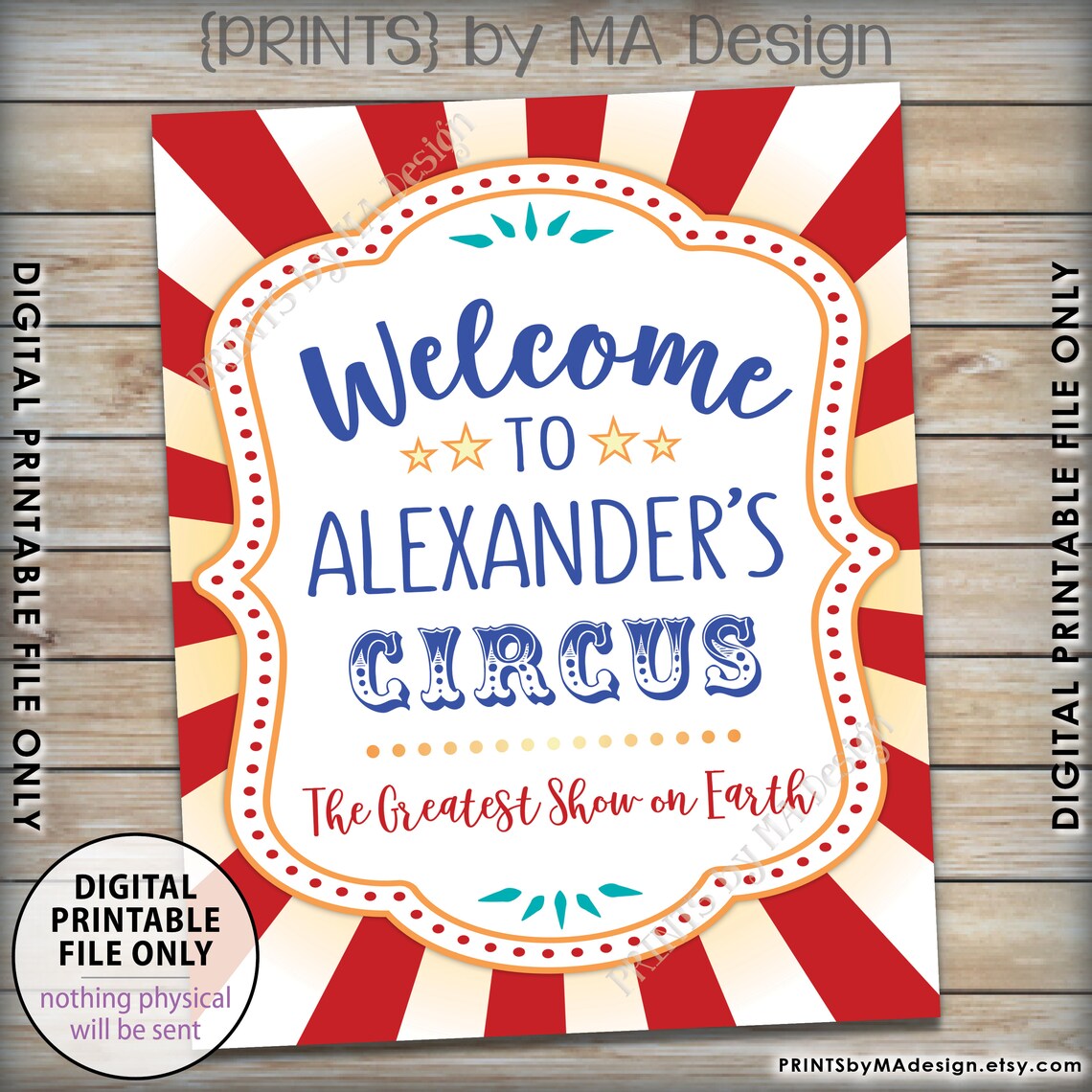 Circus Welcome Sign Welcome to the Circus Theme Party Sign - Etsy