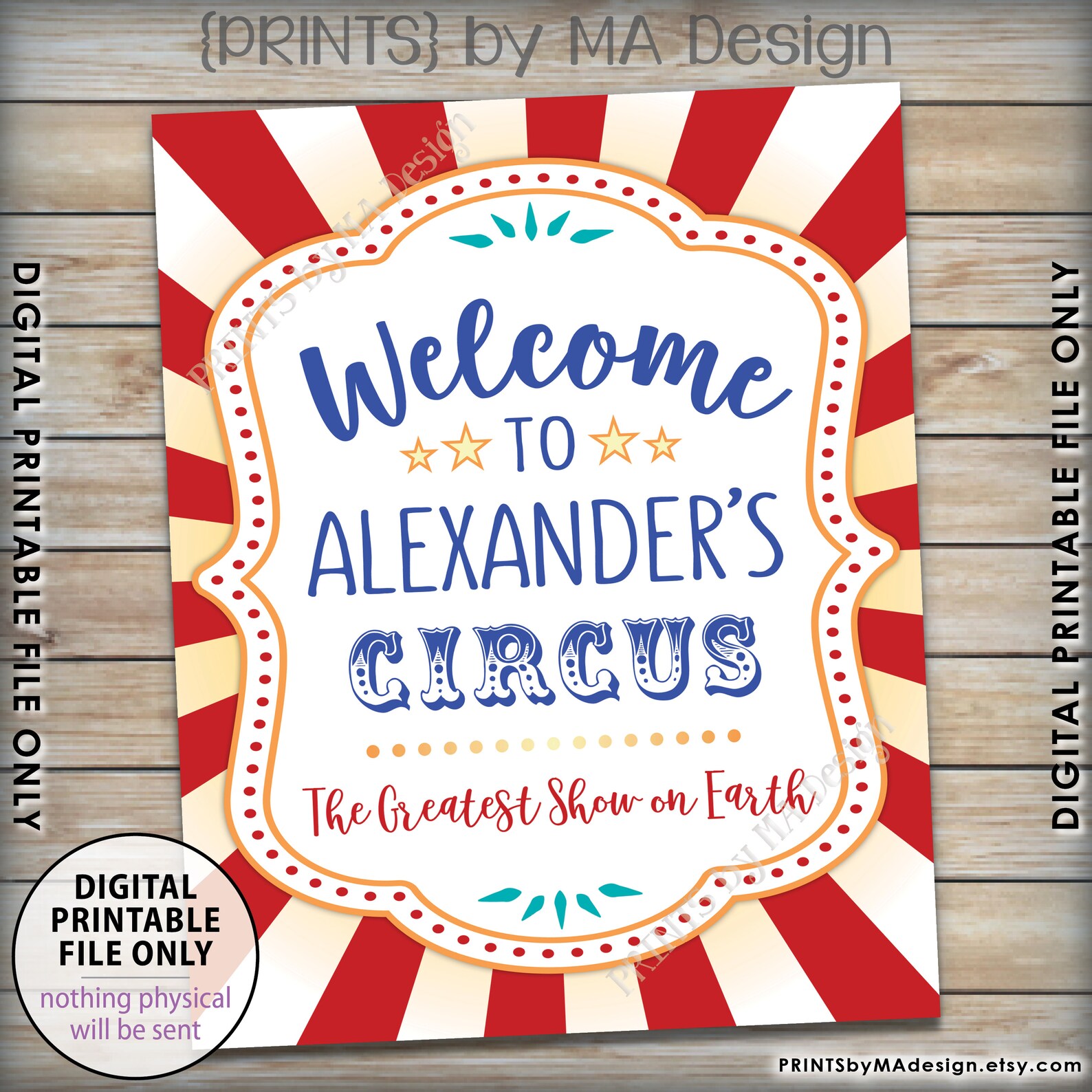 Circus Welcome Sign Welcome to the Circus Theme Party Sign - Etsy