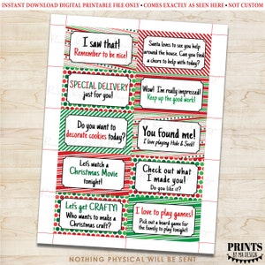 Printable Elf Signs, 50 Elf Activity Notes, Ready to Print Small Note ...
