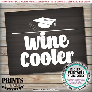 Beverage Station Signs, Graduation Party Drink Signs, Beer Wine Cooler ...