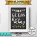 Guess How Many Sign Guess the Number Baby Shower Game - Etsy