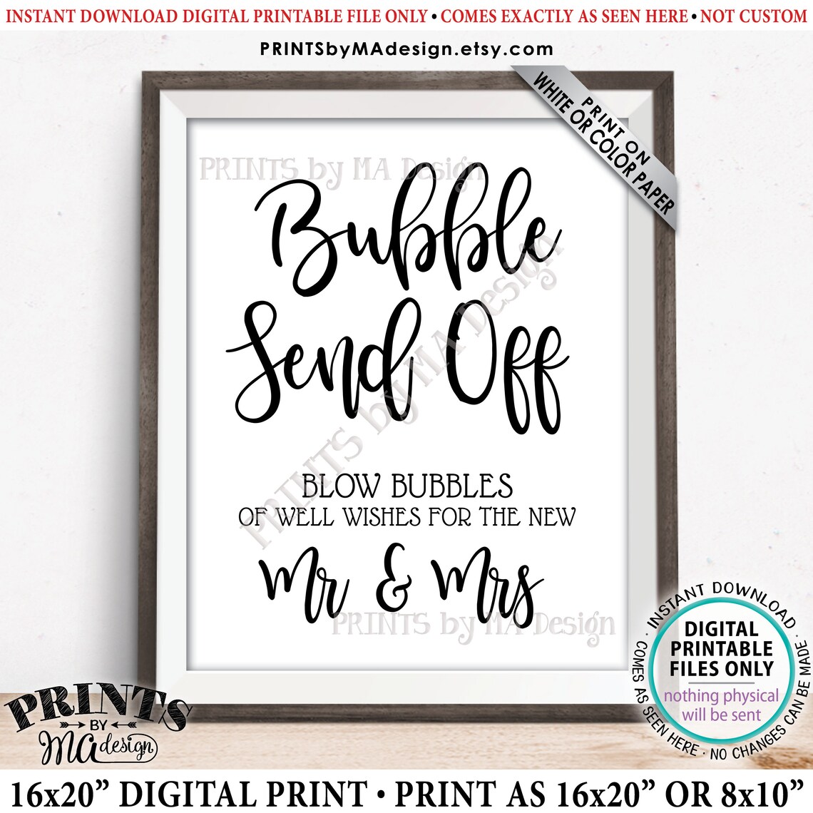 Bubble Send off Sign Blow Bubbles of Well Wishes for the New - Etsy