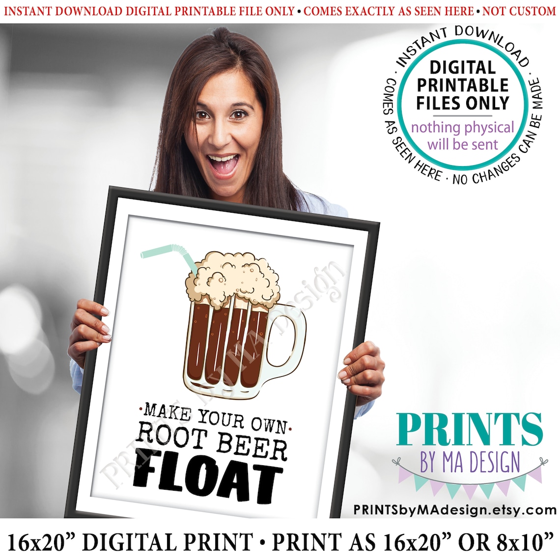 Root Beer Float Sign Ice Cream Soda Station Make Your Own | Etsy