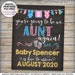 You're Going to Be an Aunt Pregnancy Announcement Sign, Aunt Again ...