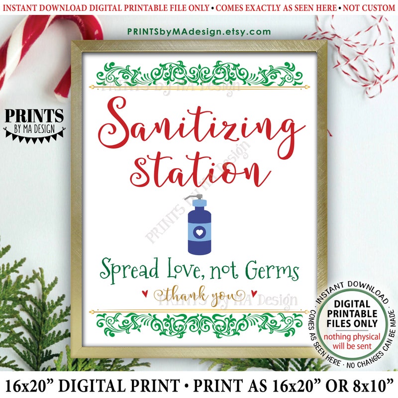 Sanitize Sign - Etsy