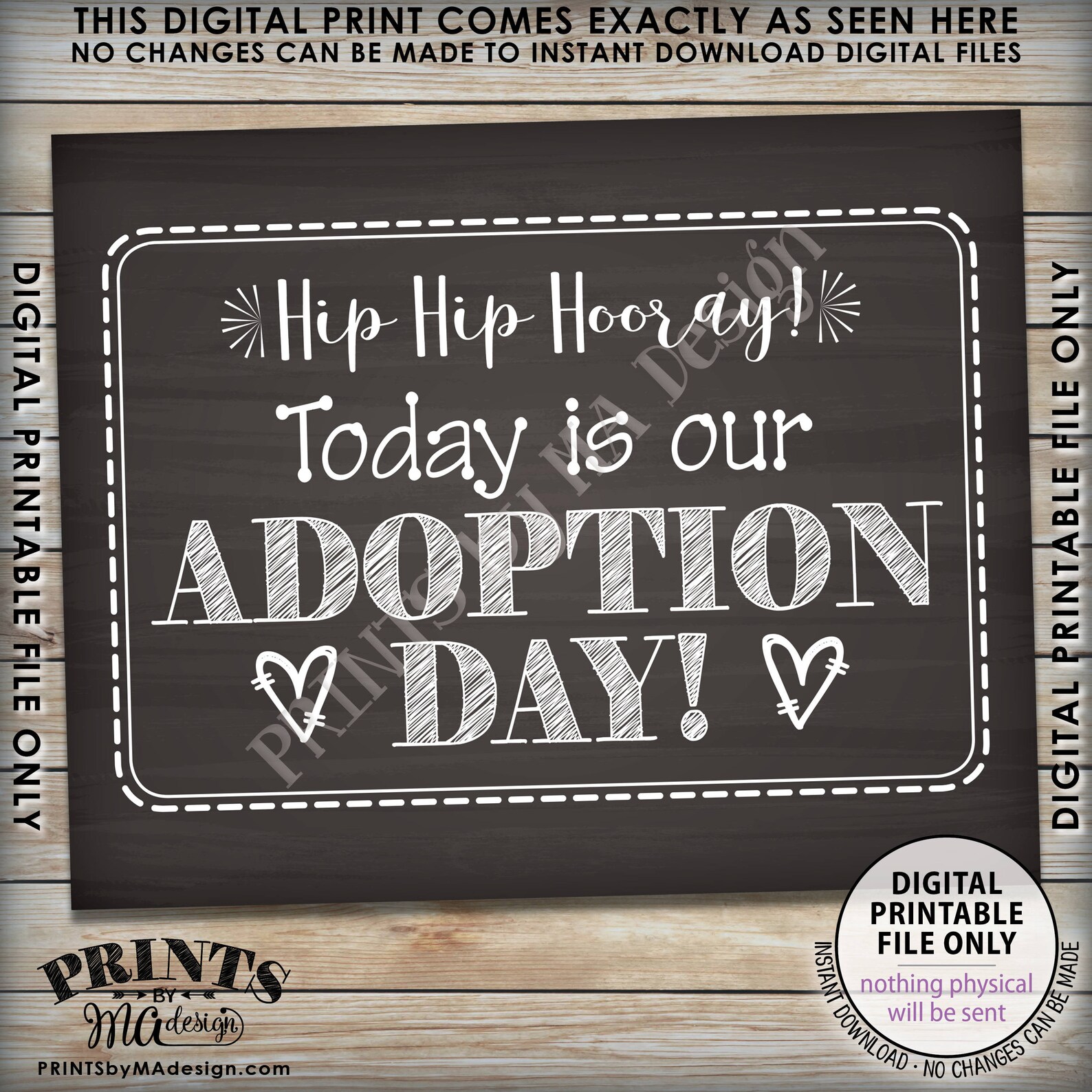 Adoption Day Sign Today is Our Adoption Day Photo Prop | Etsy
