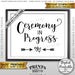 Ceremony in Progress Sign, Wedding Ceremony Sign, Wedding in Service ...