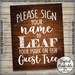 Sign a Leaf, Please Sign Our Wedding Guest Tree Sign, Guestbook ...