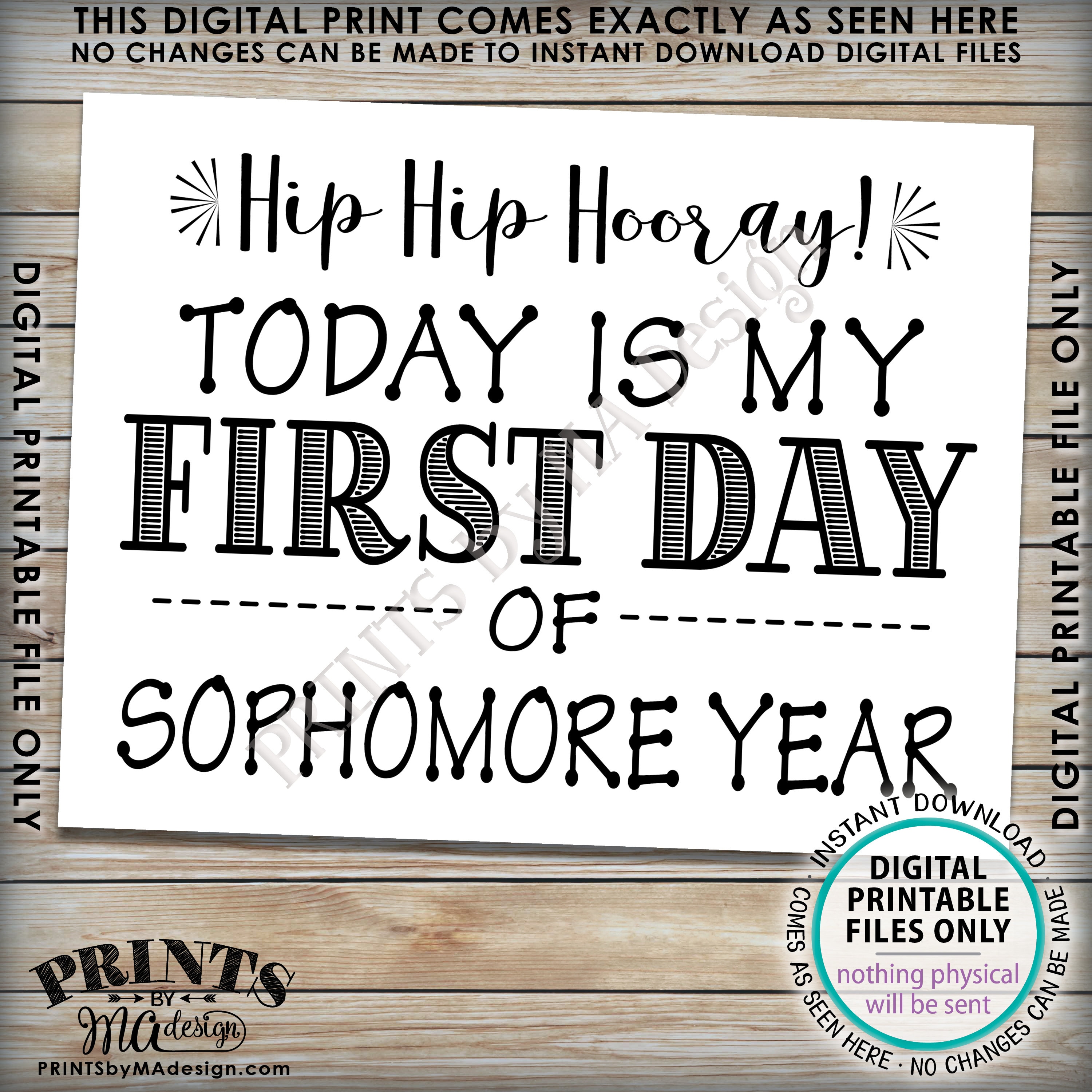Sale First Day Of School Sign First Day Of Sophomore Year Sign Back