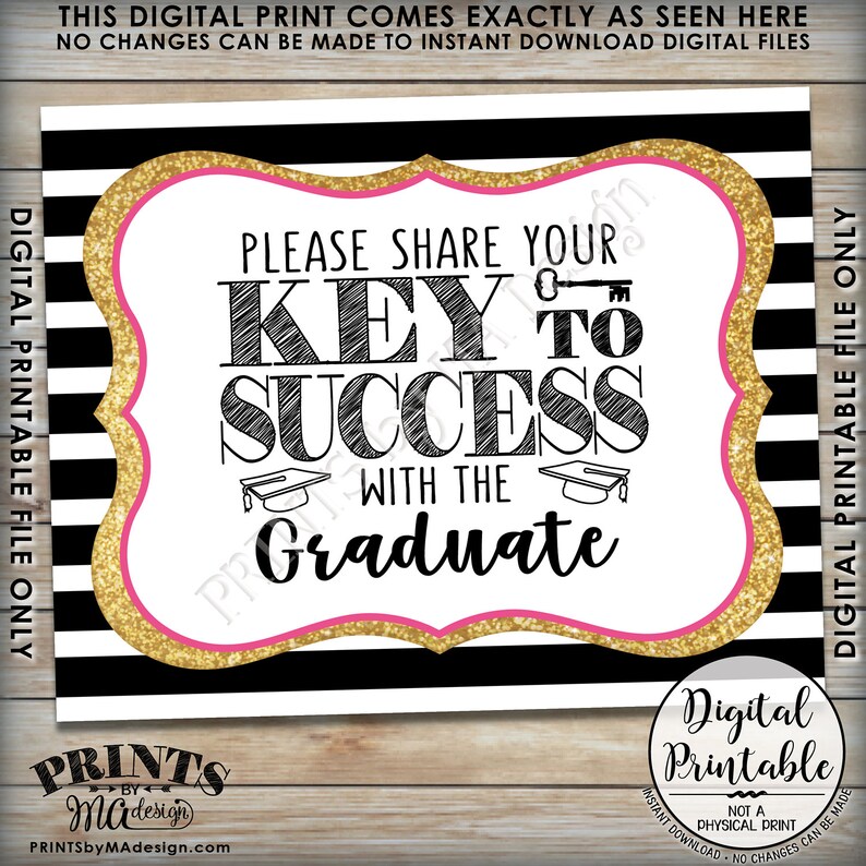 Please Share Your Key to Success With the Graduate Advice - Etsy