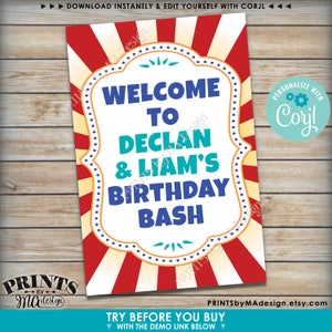 Custom Carnival Sign, Carnival Theme Party Sign, Circus Birthday Party ...