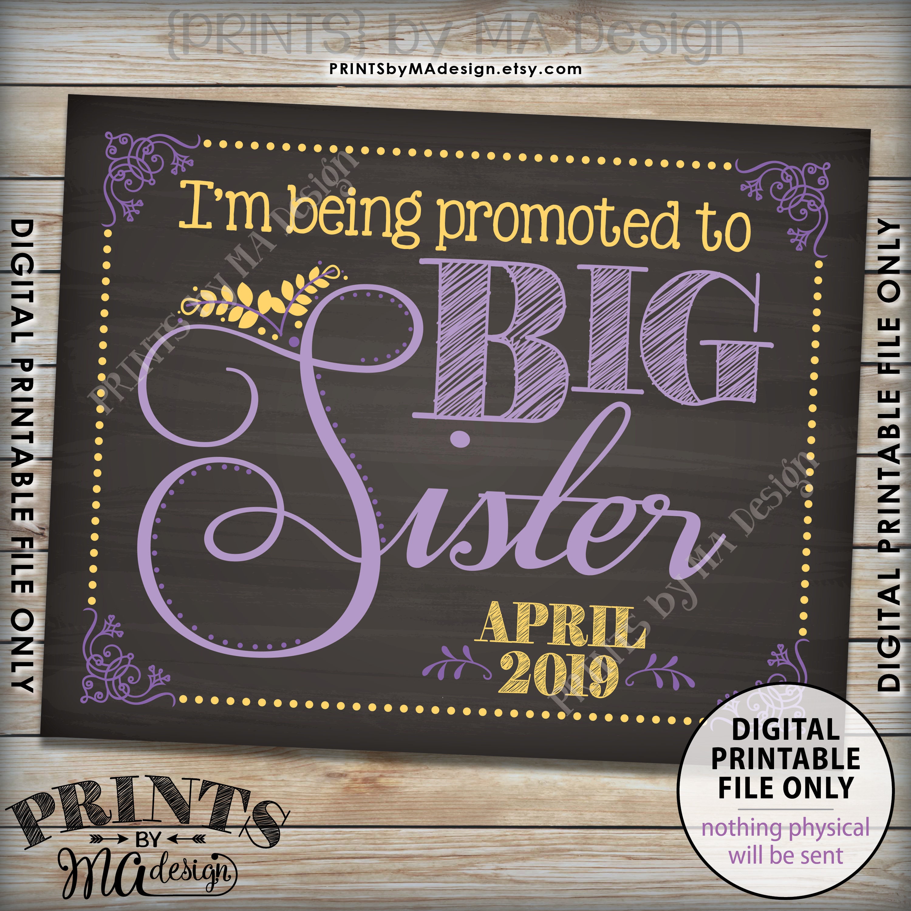 Promoted to Big Sister Pregnancy Announcement, Going to be a Big Sis ...